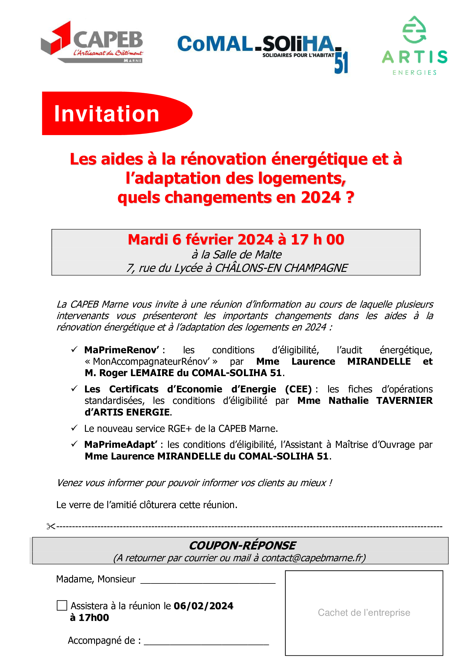 Réunion d'information : les aides à la rénovation énergétique et à l'adaptation des logements ...